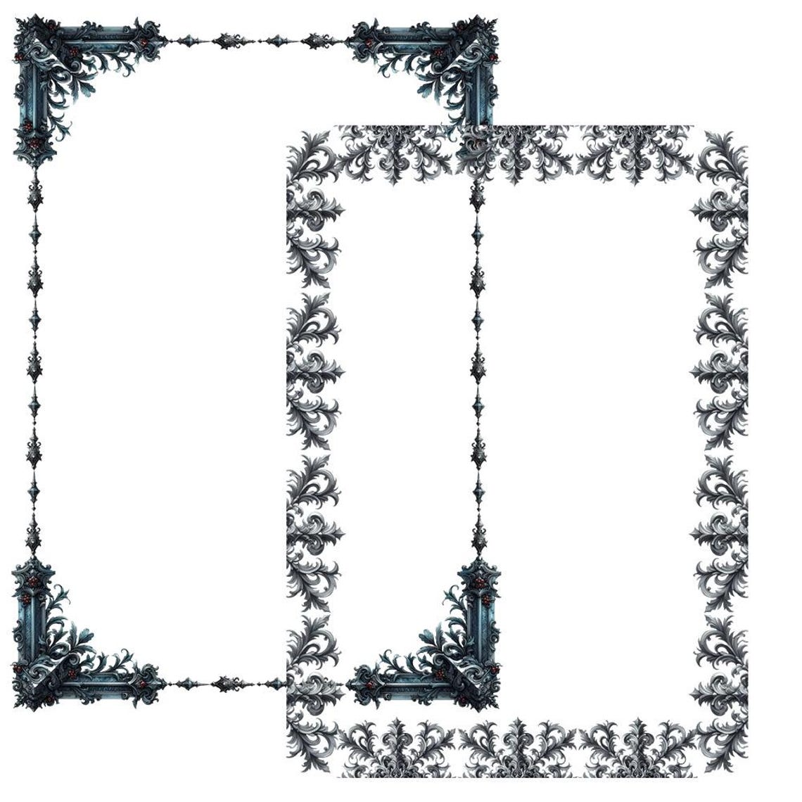 Gothic Borders 8 Frames Ornate Gothic Style Clip Art Digital Download ...