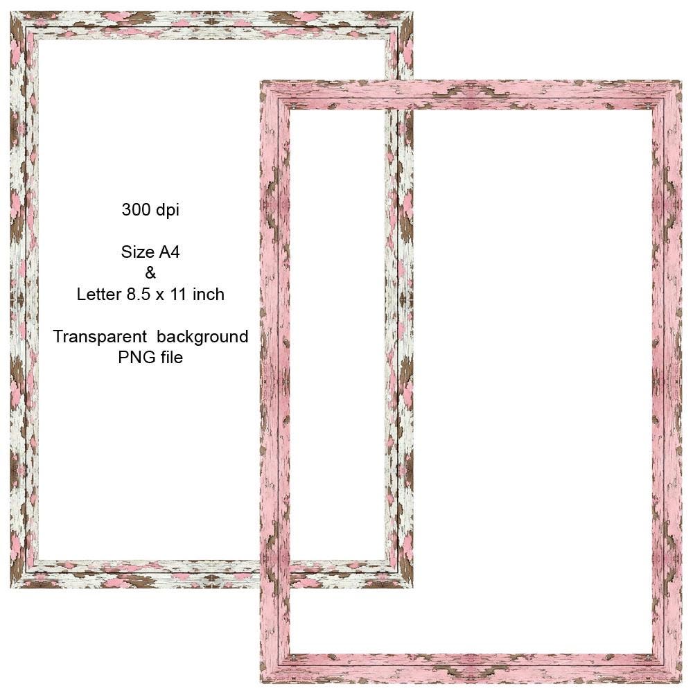 Shabby Frames Watercolour Borders Page Frames Clip Art Bundle 8 Digital ...