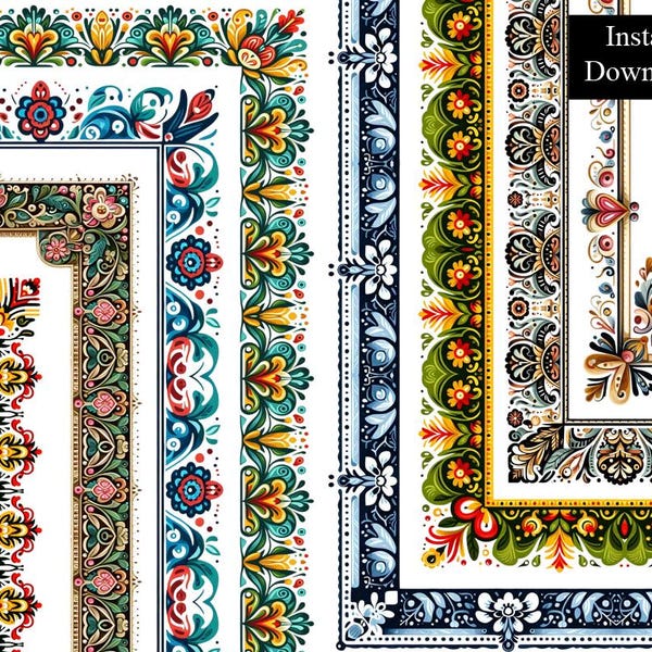 Border Wallpaper Folk Art - Etsy