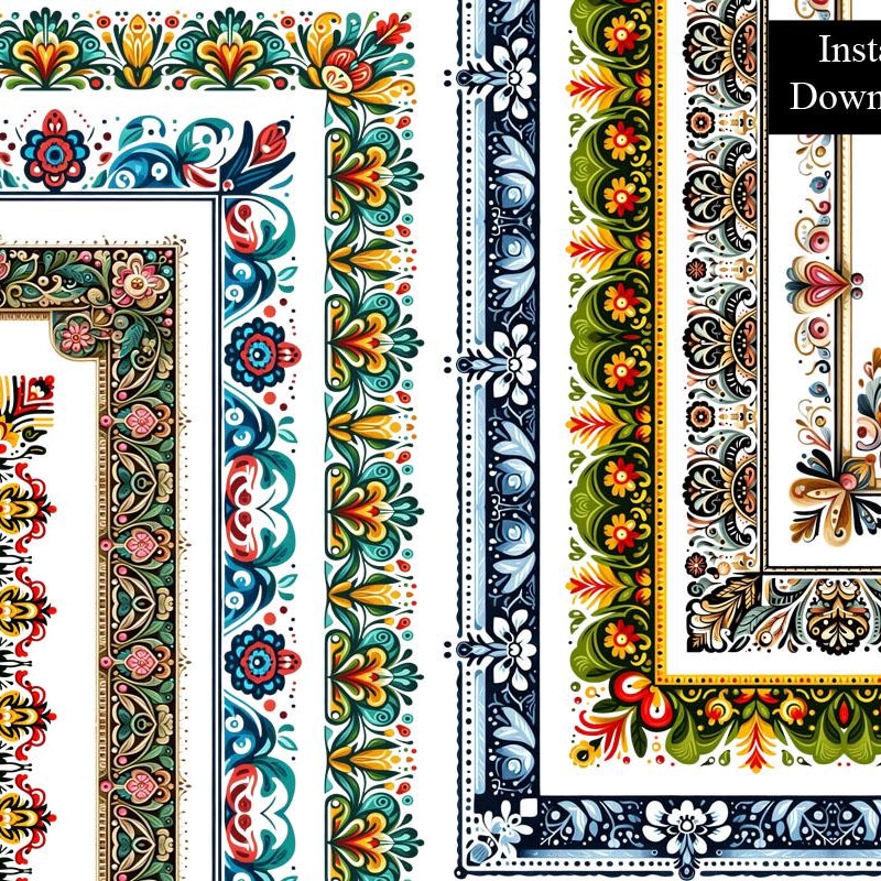 Border Wallpaper Folk Art - Etsy