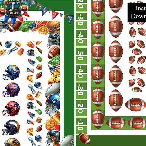 Football Borders - Etsy