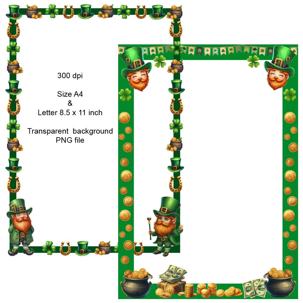 St Patrick's Day Borders Irish Beer Frames Clip Art Bundle 10 Digital ...