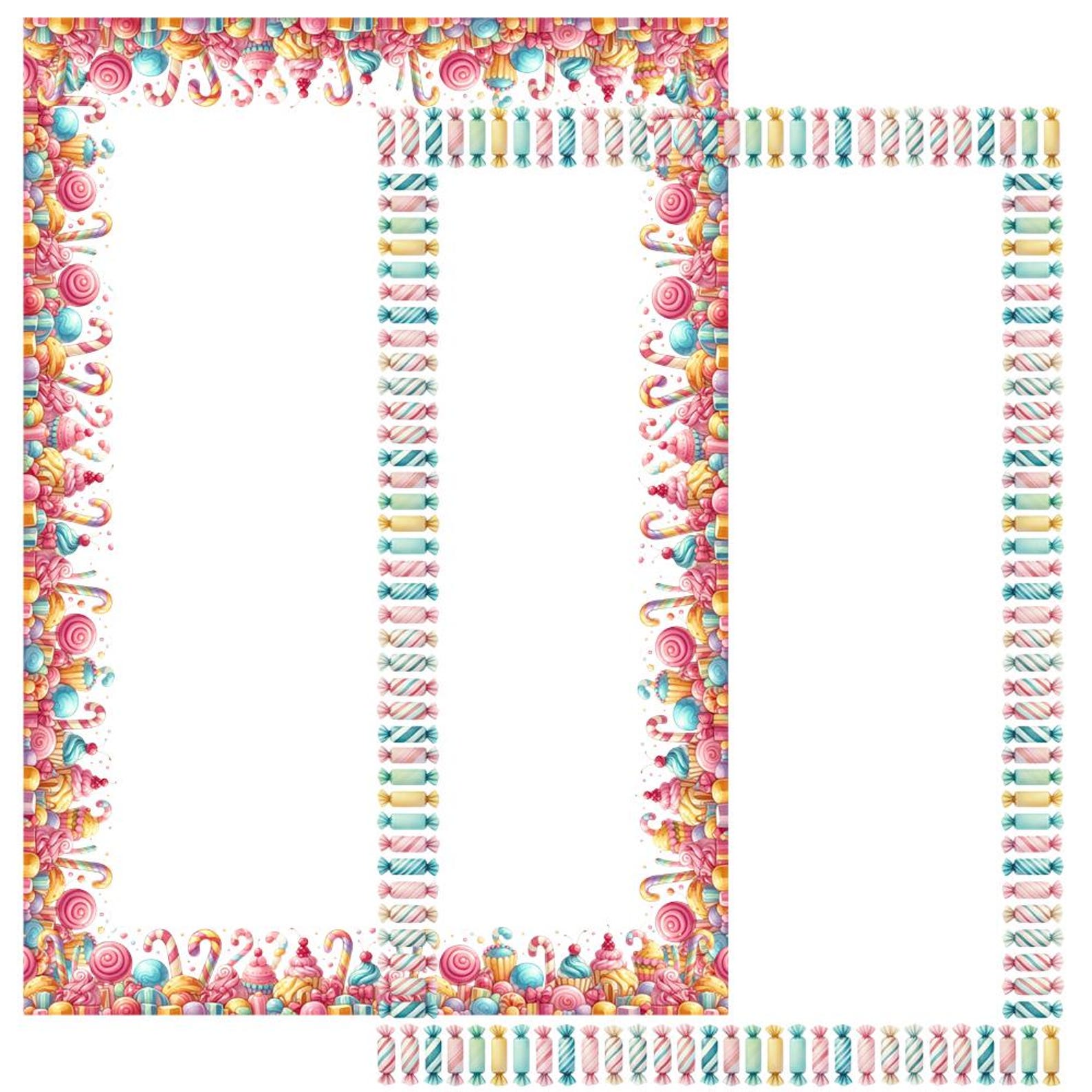 Candyland Borders Frames Candy Land Clipart Bundle 10 Digital Lollies ...