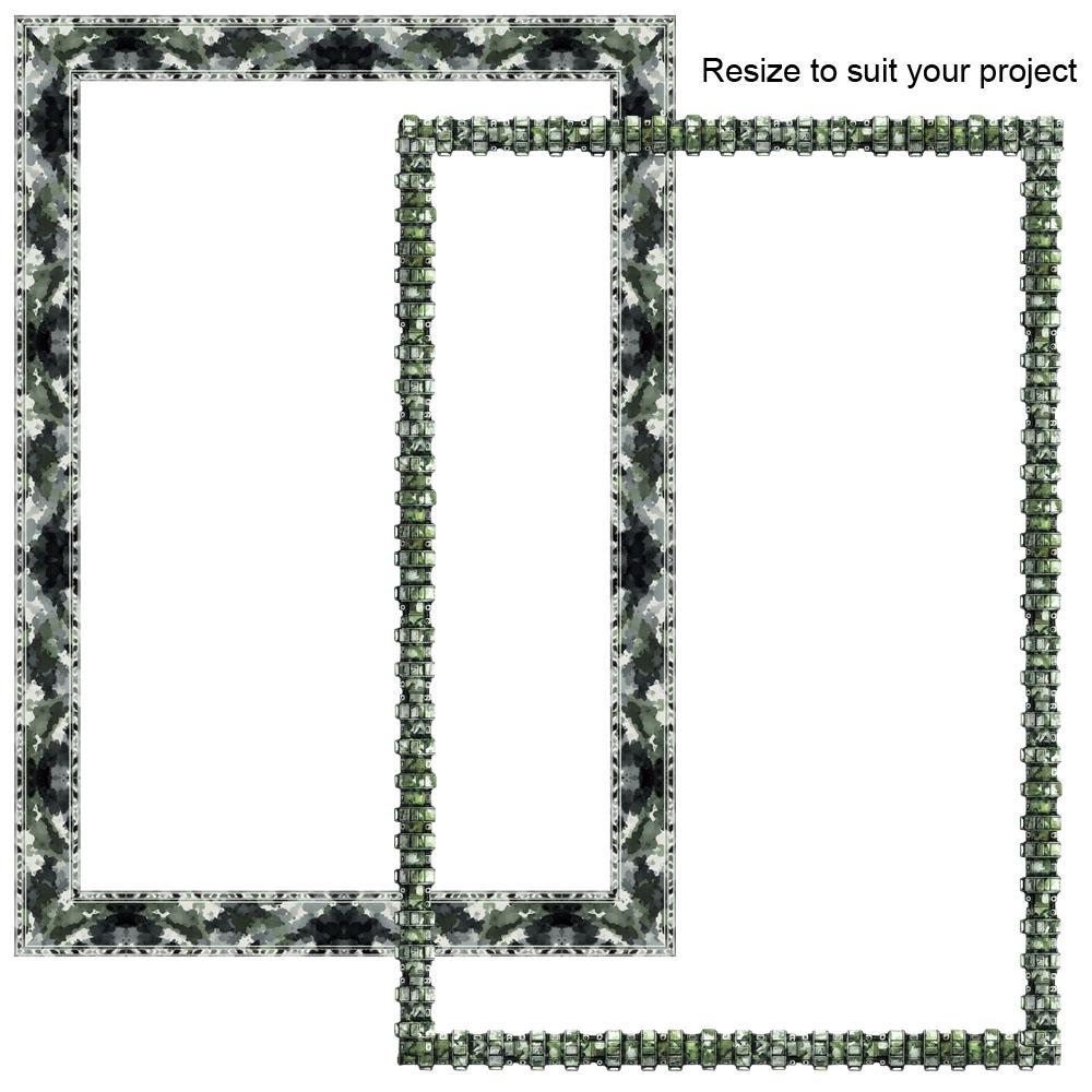 Camouflage Borders 8 Frames Army Camo Military Clip Art Digital ...
