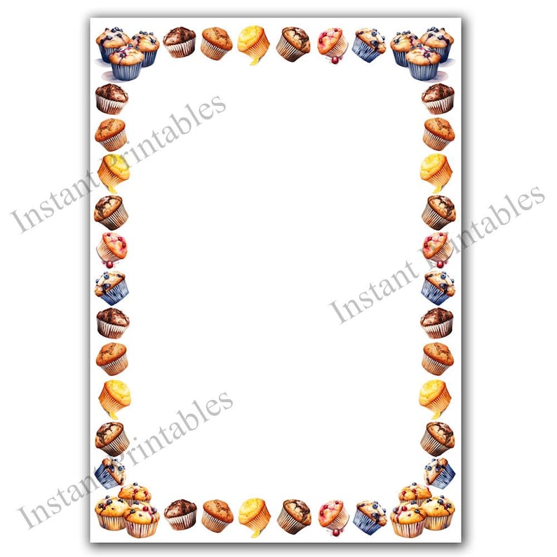 Desserts Watercolor Borders Frames Baking Frame 10 Digital Download ...