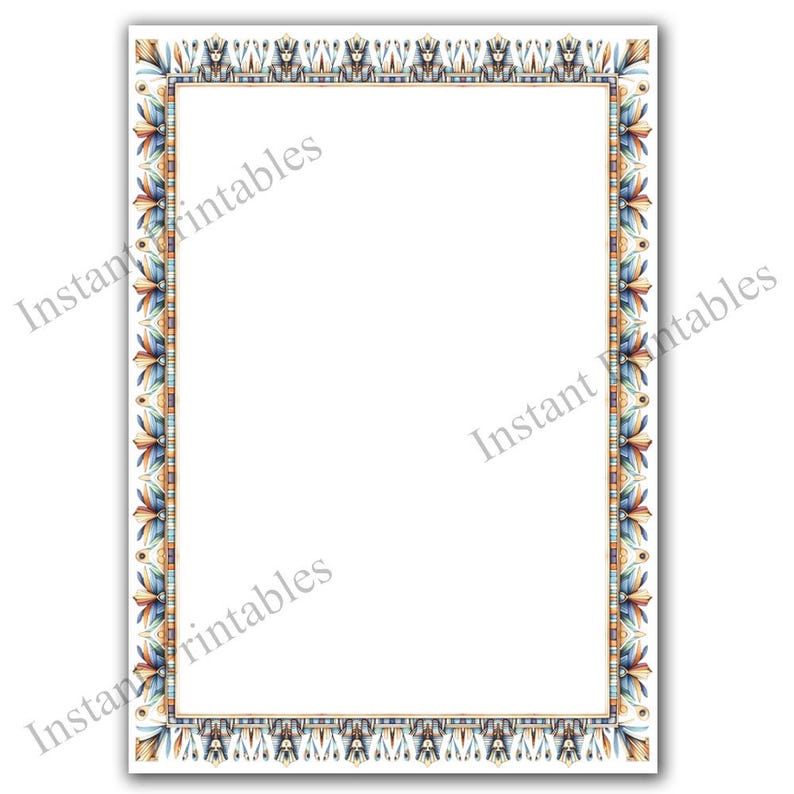 Egyptian Borders 7 Frames Ornate Style Clip Art Digital Download Pharo ...