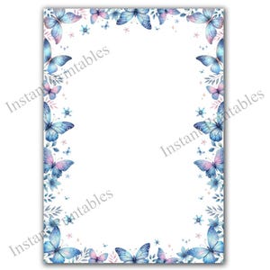 Butterflies Watercolour Borders Frames Clip Art Bundle 8 Digital ...