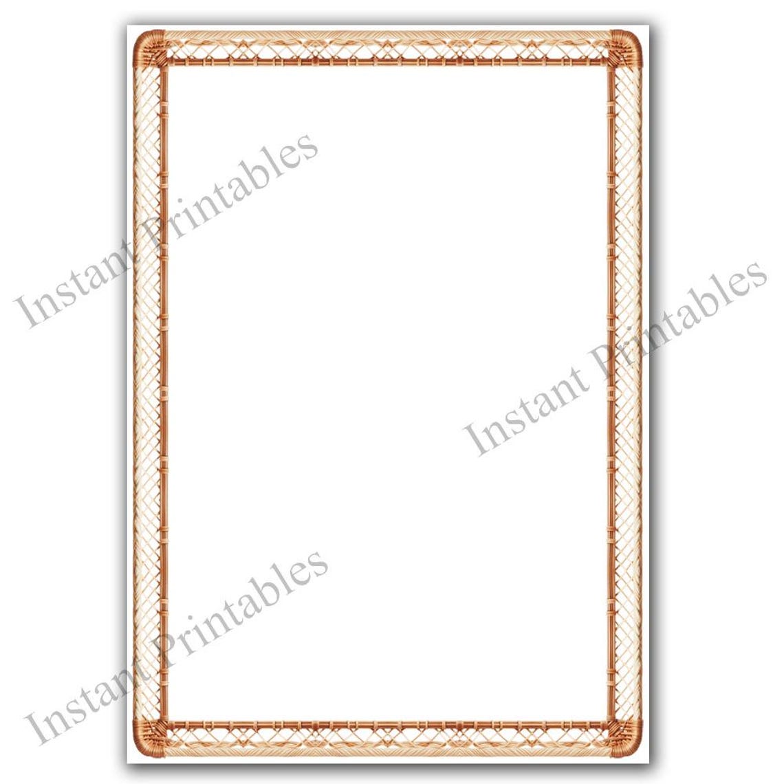 Woven Cane Basket Clipart Frames: Weaved Wicker Borders (digital ...