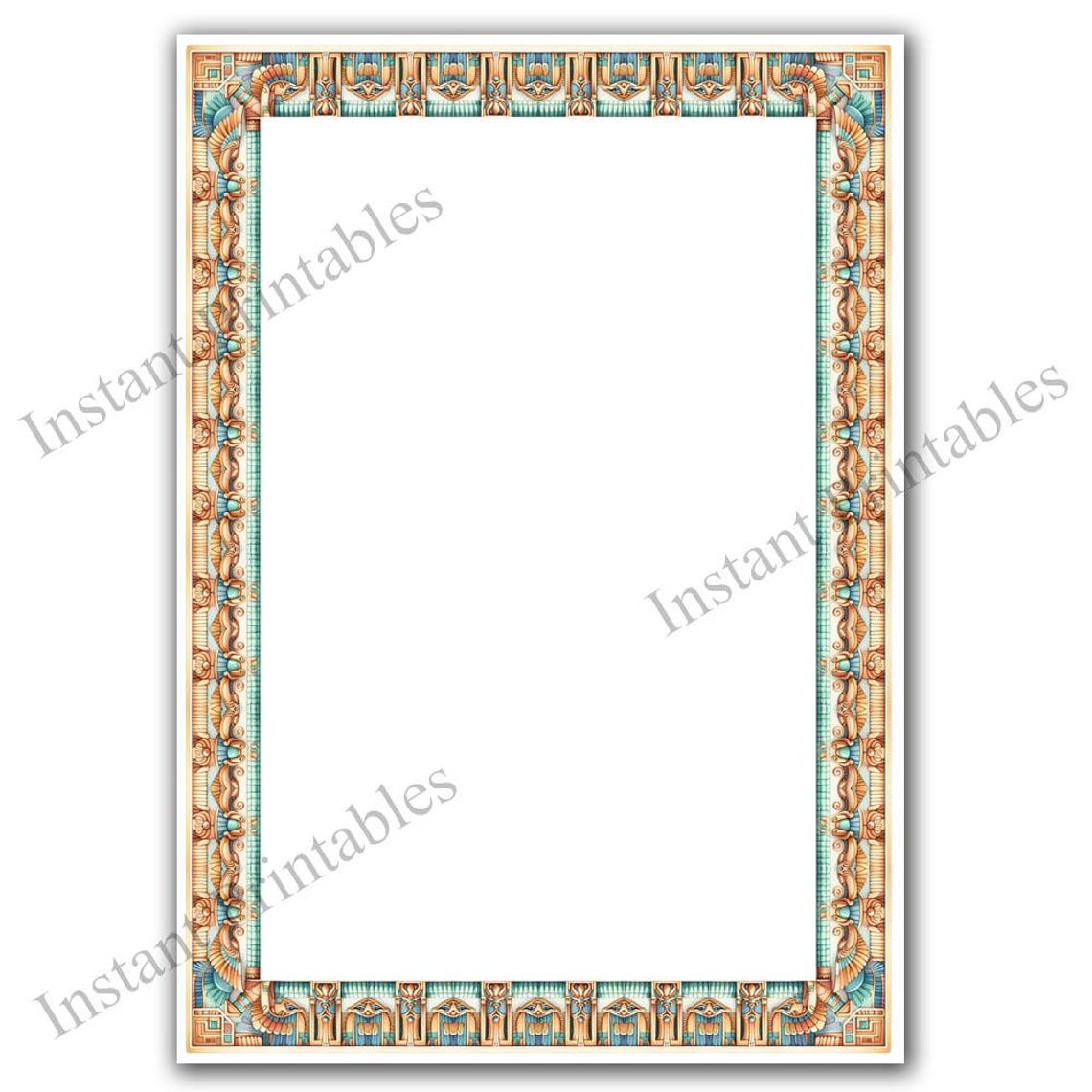 Egyptian Borders 7 Frames Ornate Style Clip Art Digital Download Pharo ...