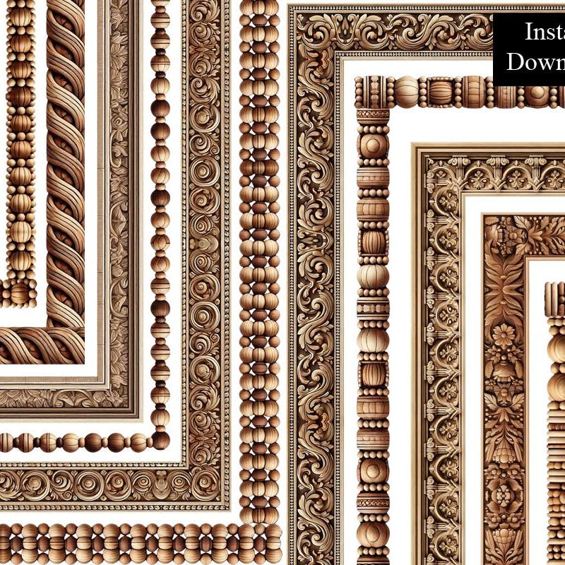 Carved Wood Art Frame - Etsy UK