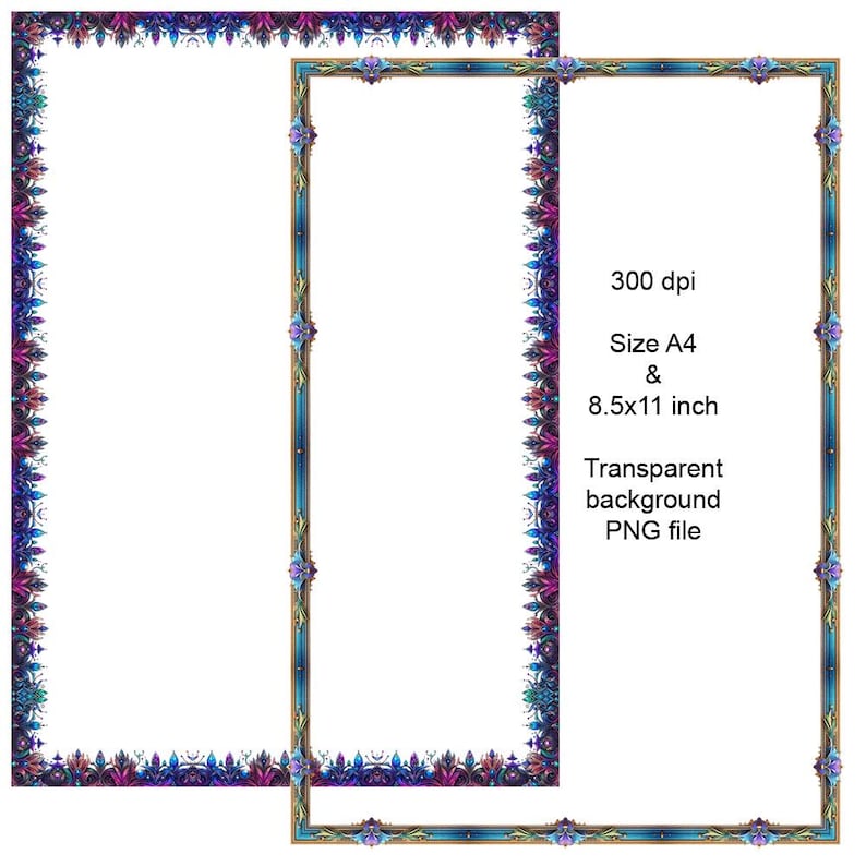 Fantasy Magic Borders 10 Frames Ornate Style Clip Art Digital Download ...