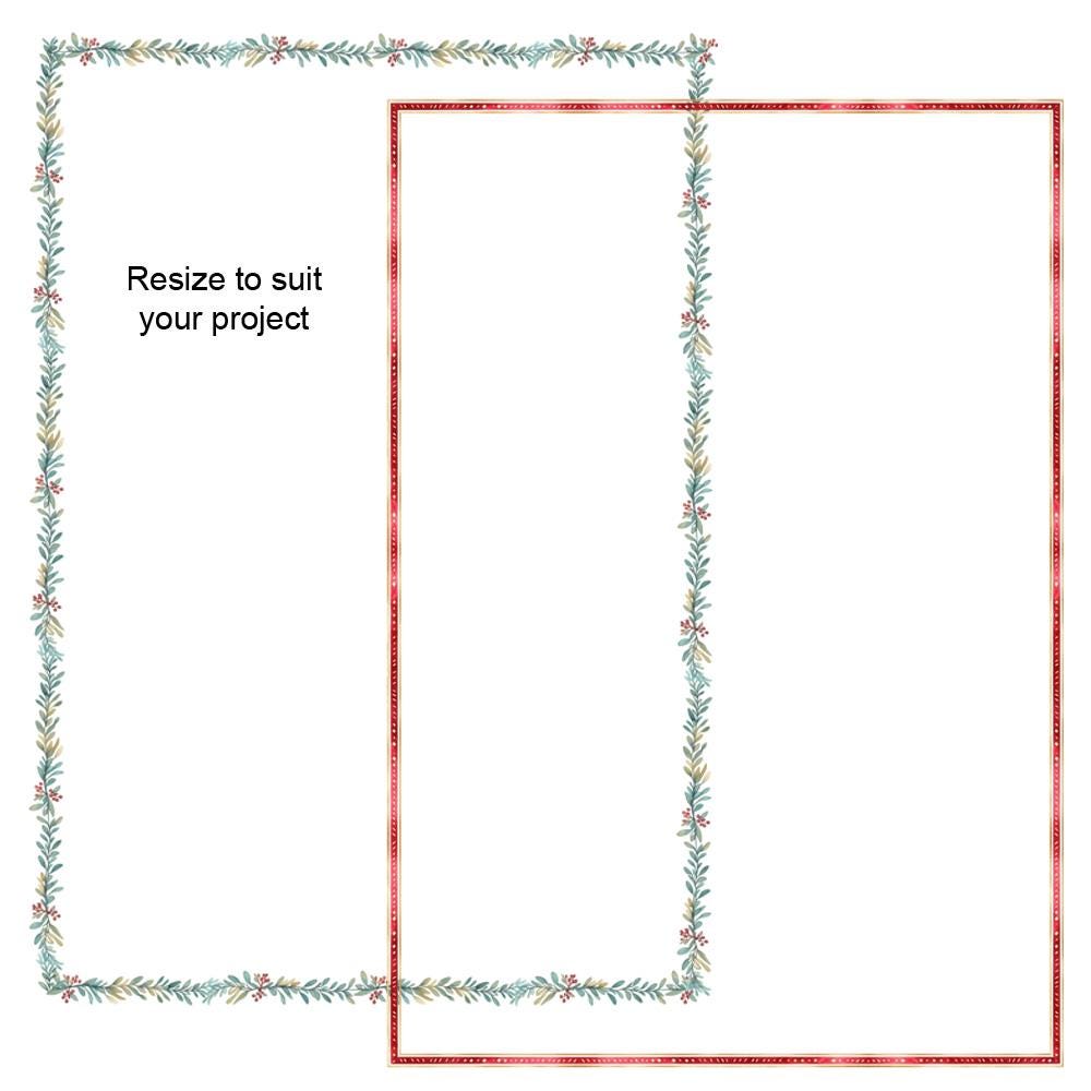 Simple Watercolour Christmas Borders Frames Clip Art 11 Digital ...