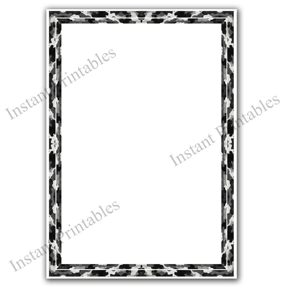 Camouflage Borders 8 Frames Army Camo Military Clip Art Digital ...