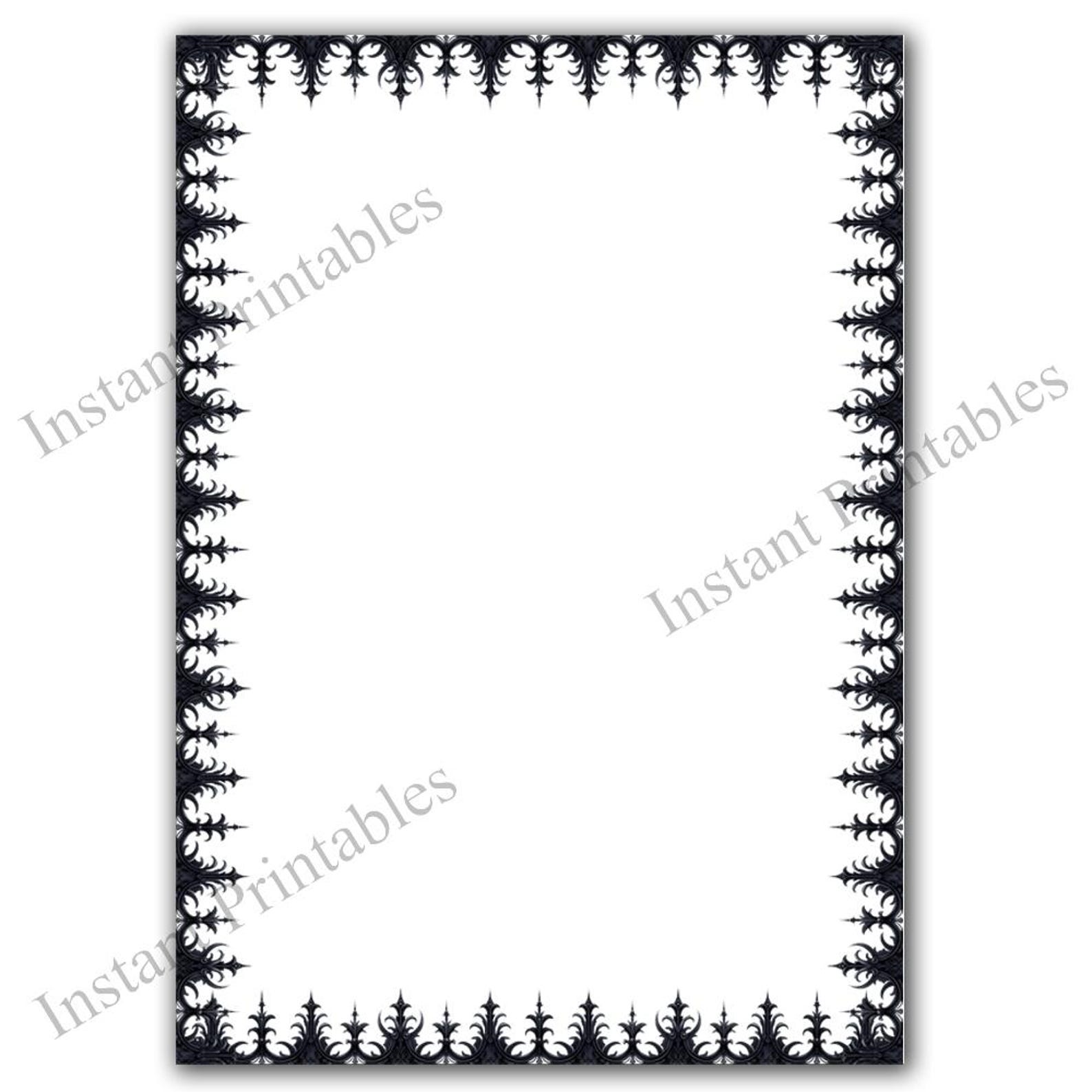 Dark Gothic Borders 8 Frames Ornate Gothic Style Clip Art Digital ...