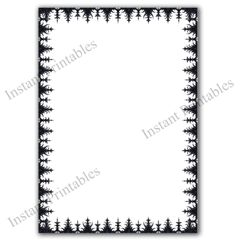 Dark Gothic Borders 8 Frames Ornate Gothic Style Clip Art Digital ...