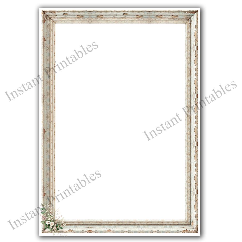 Shabby Frames Watercolour Borders Page Frames Clip Art Bundle 8 Digital ...