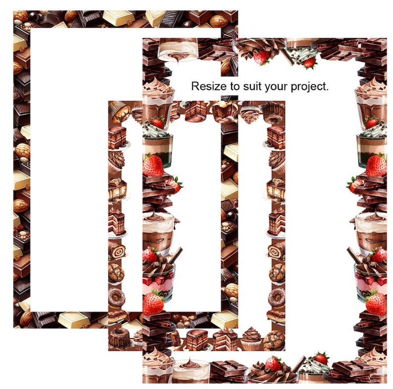 Desserts Watercolor Borders Frames Baking Frame 10 Digital Download ...
