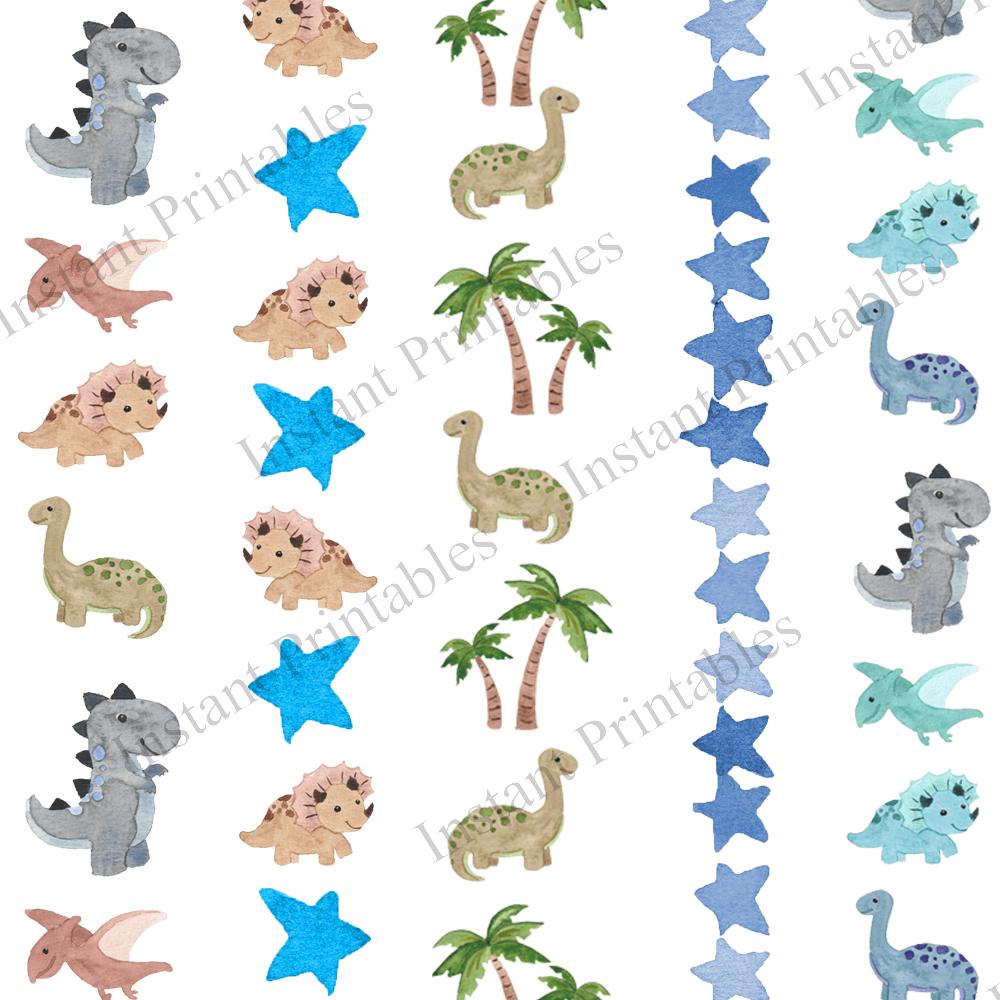 Cute Dinosaur Watercolour Borders Frames Dino Clip Art Bundle 10 ...