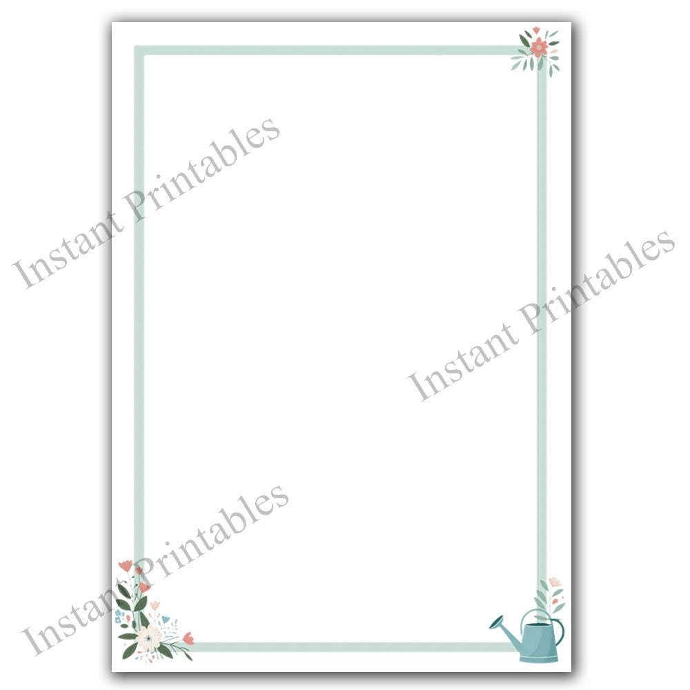 Gardening Borders 8 Frames Garden Items Clip Art Digital Download Vines ...