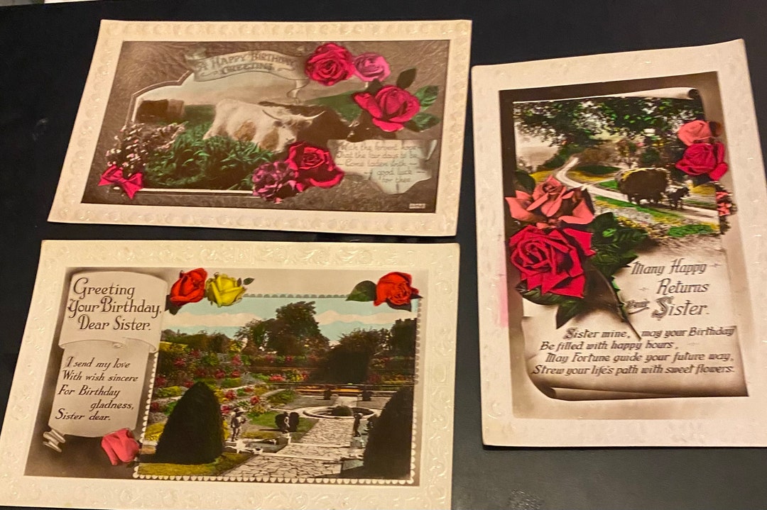 18 Vintage Greetings Postcards - Etsy