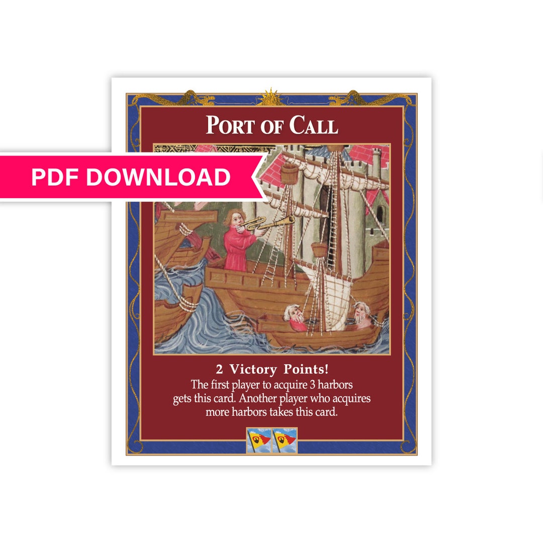 TTM Port of Call / Harbormaster Game Card Compatible With Catan's ...