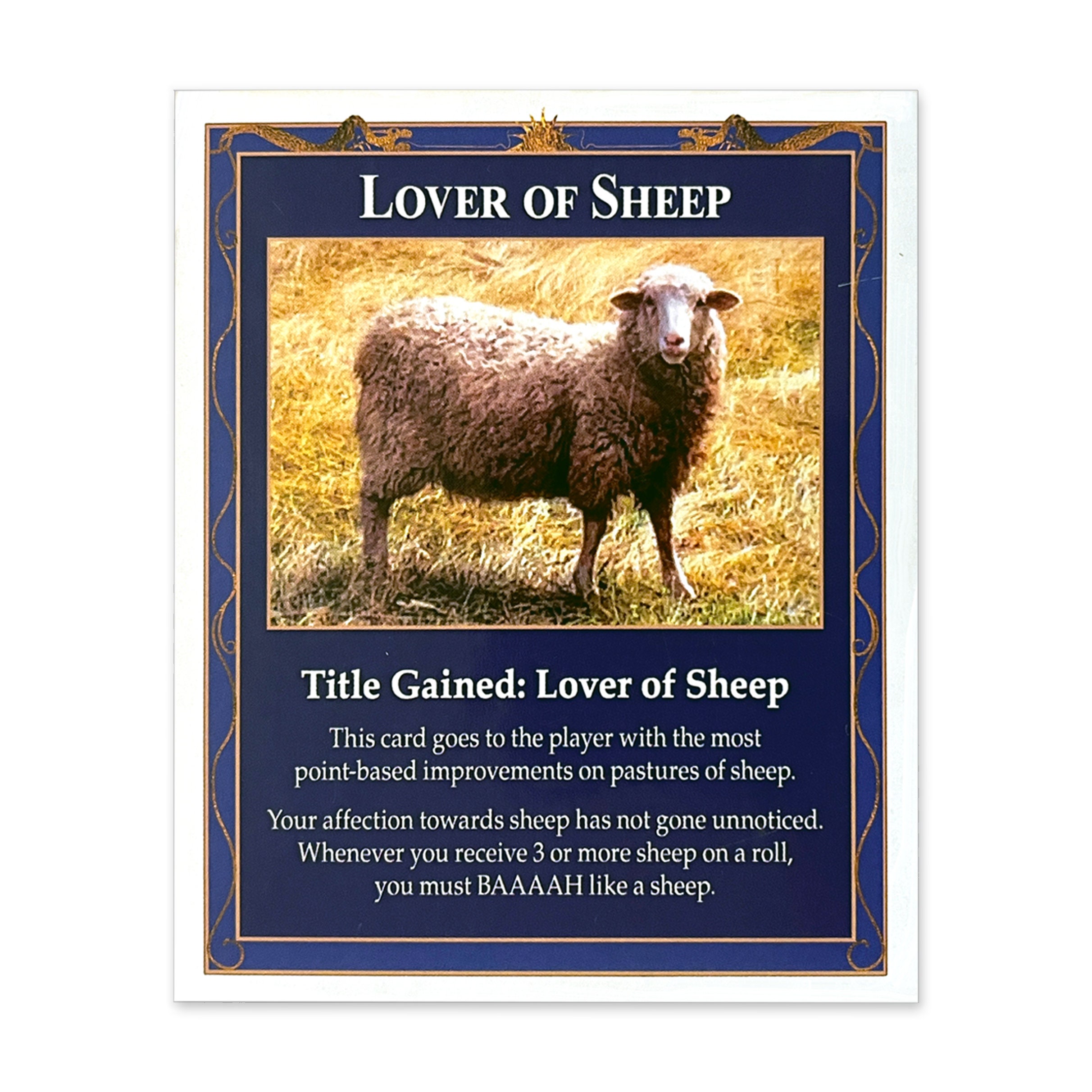 Lover of Sheep Title Gained Card Compatible With Catan's - Etsy
