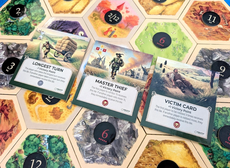 Victim Card, Longest Turn, Master Thief Compatible With Catan 6th ...