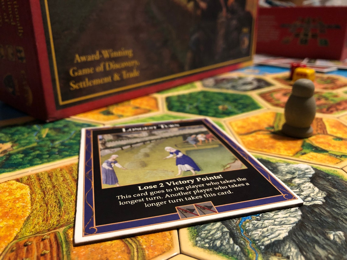 TTM Longest Turn Game Card Compatible With Catan's - Etsy