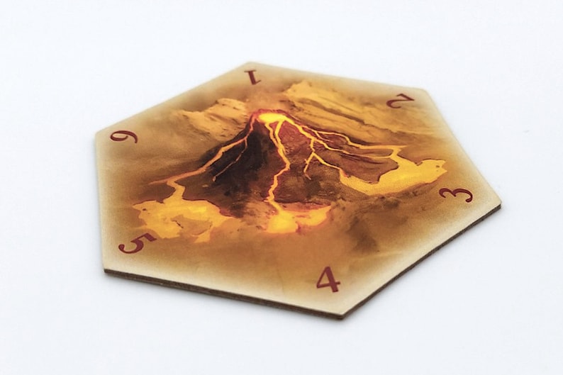 TTM Printable Volcano Hex Compatible With Catan's Settlers - Etsy