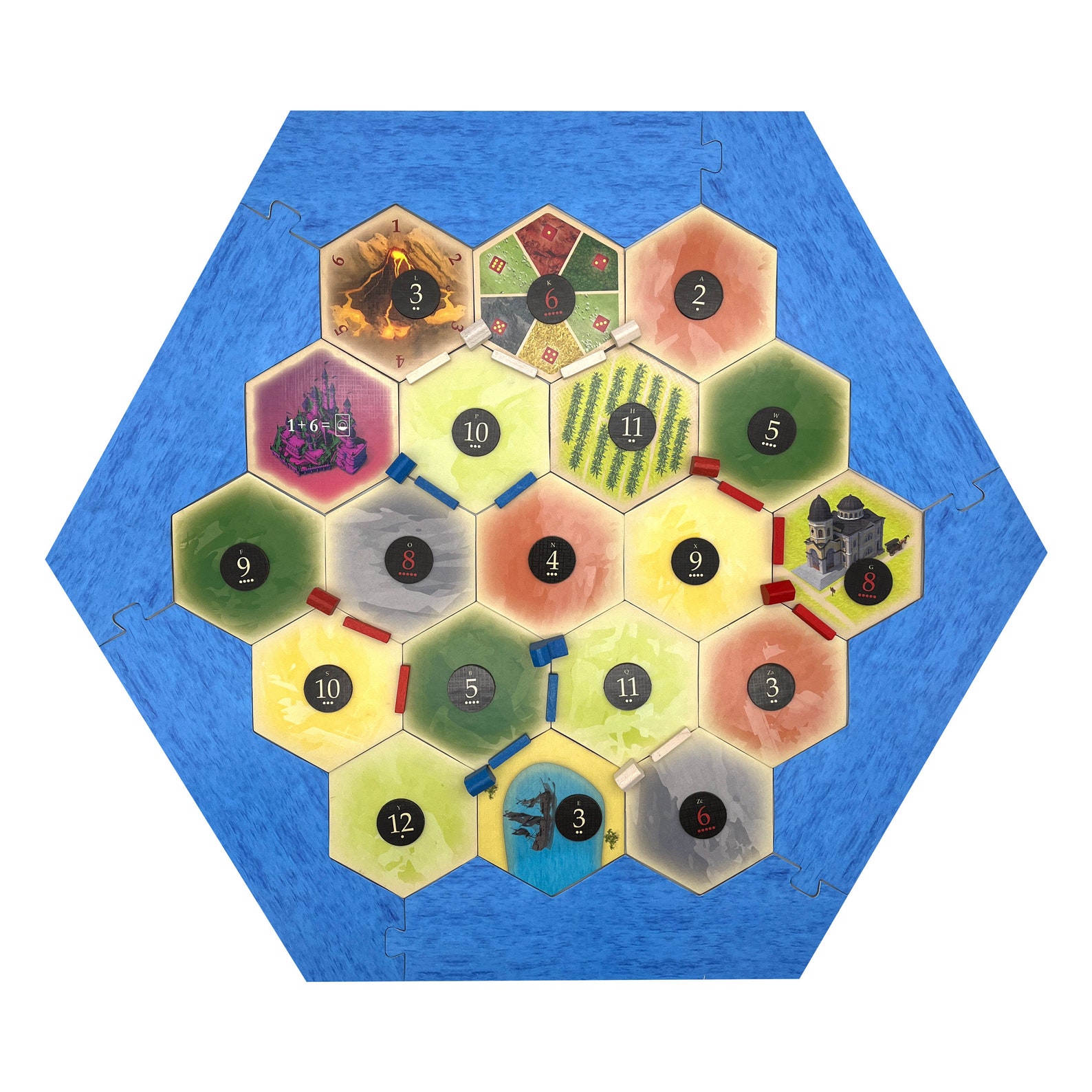 TTM Printable Volcano Hex Compatible With Catan's Settlers of Catan ...