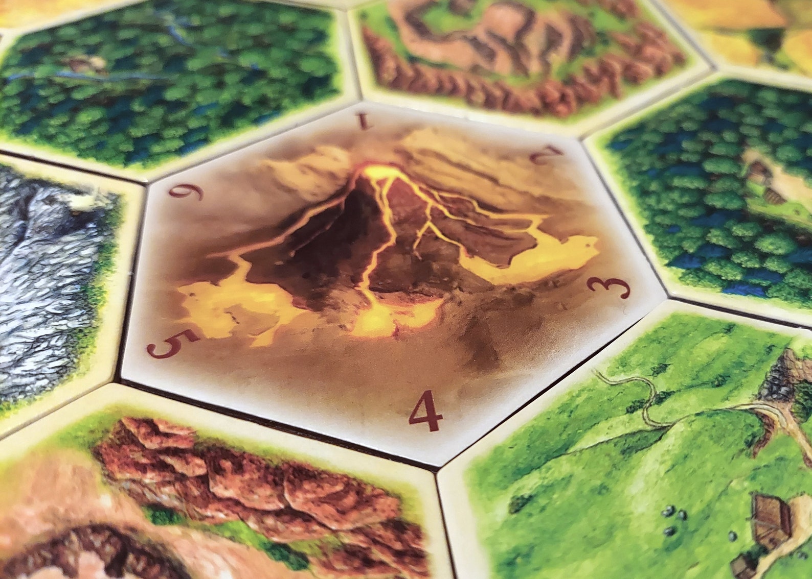 TTM Printable Volcano Hex Compatible With Catan's Settlers - Etsy