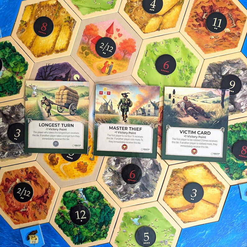 Victim Card, Longest Turn, Master Thief Compatible With Catan 6th ...