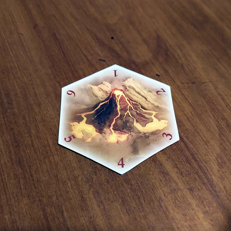 TTM Printable Volcano Hex Compatible With Catan's Settlers - Etsy