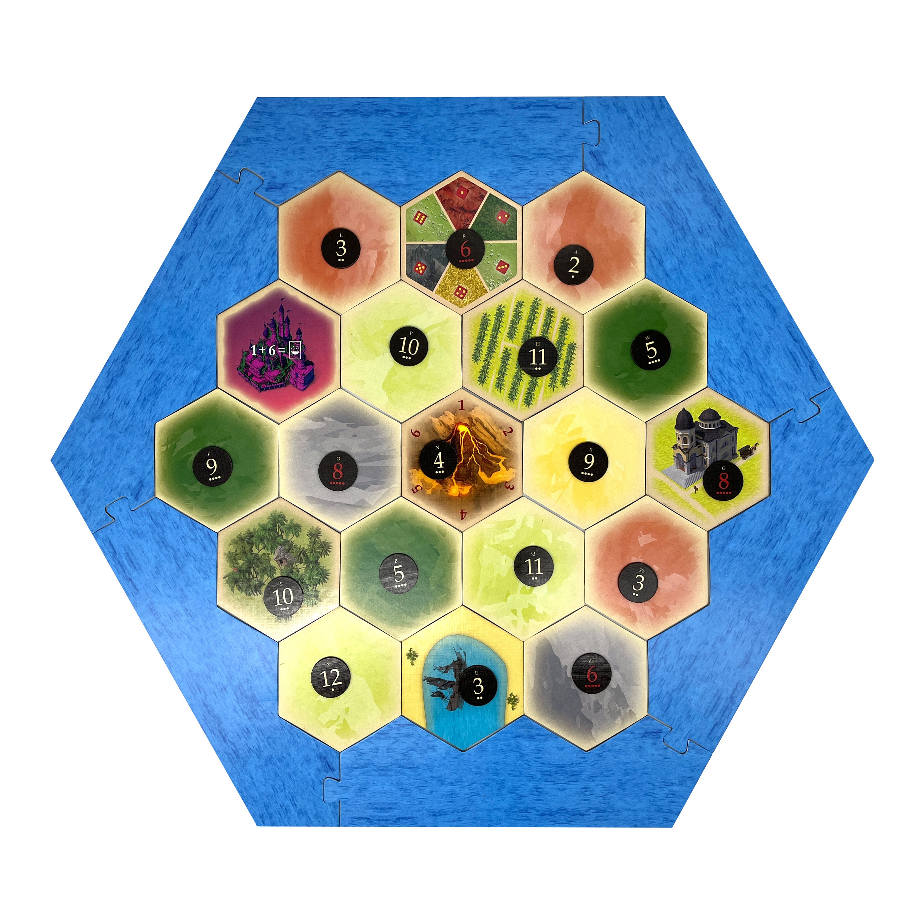 Volcano Scenario Hex Compatible With Catan's Settlers of Catan ...
