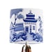 Oriental Lampshade, Blue and White Chinese Pagoda Printed Lampshade ...