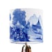 Oriental Lampshade, Blue and White Chinese Pagoda Printed Lampshade ...