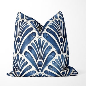 Hamptons Style Pillows, Blue and White Pillow Cover, Coastal Scatter ...