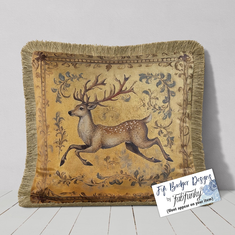 Velvet Fringed Gold Cushion - Etsy UK