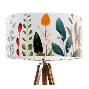 Modern Colourful Scandi Style Floral Drum Lampshade, Printed Lamp Shade ...