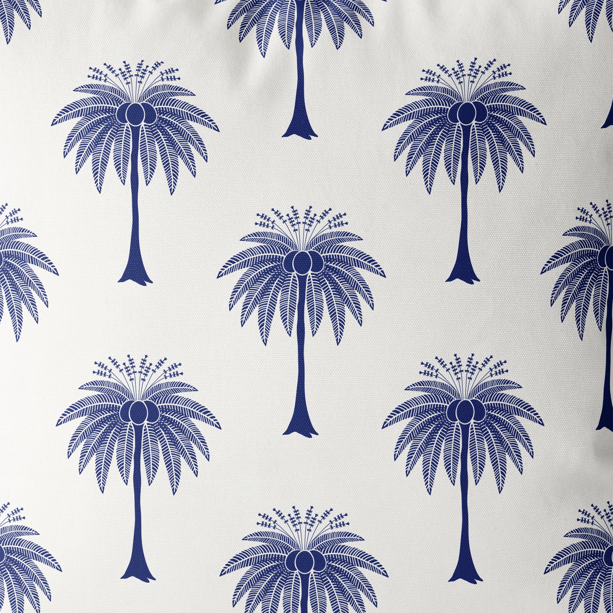 Bright Blue & White Palm Tree Pillow Cover Tropical Palm - Etsy