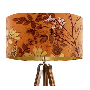 Rust Floral Lamp Shade, Autumn Toned Burnt Orange Terracotta Earth ...