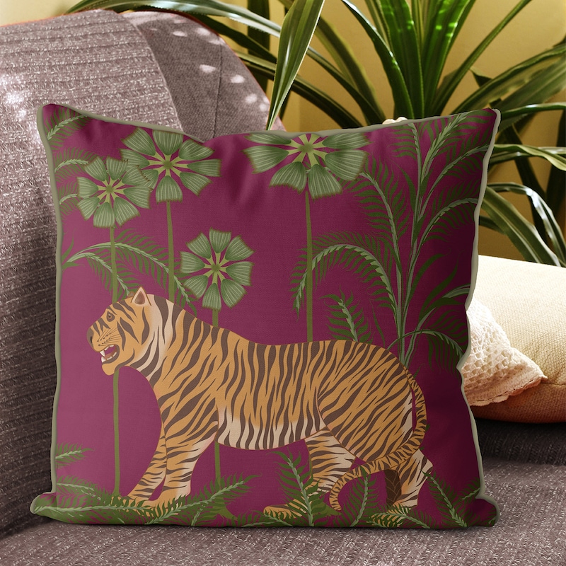 Tiger Pillow - Etsy