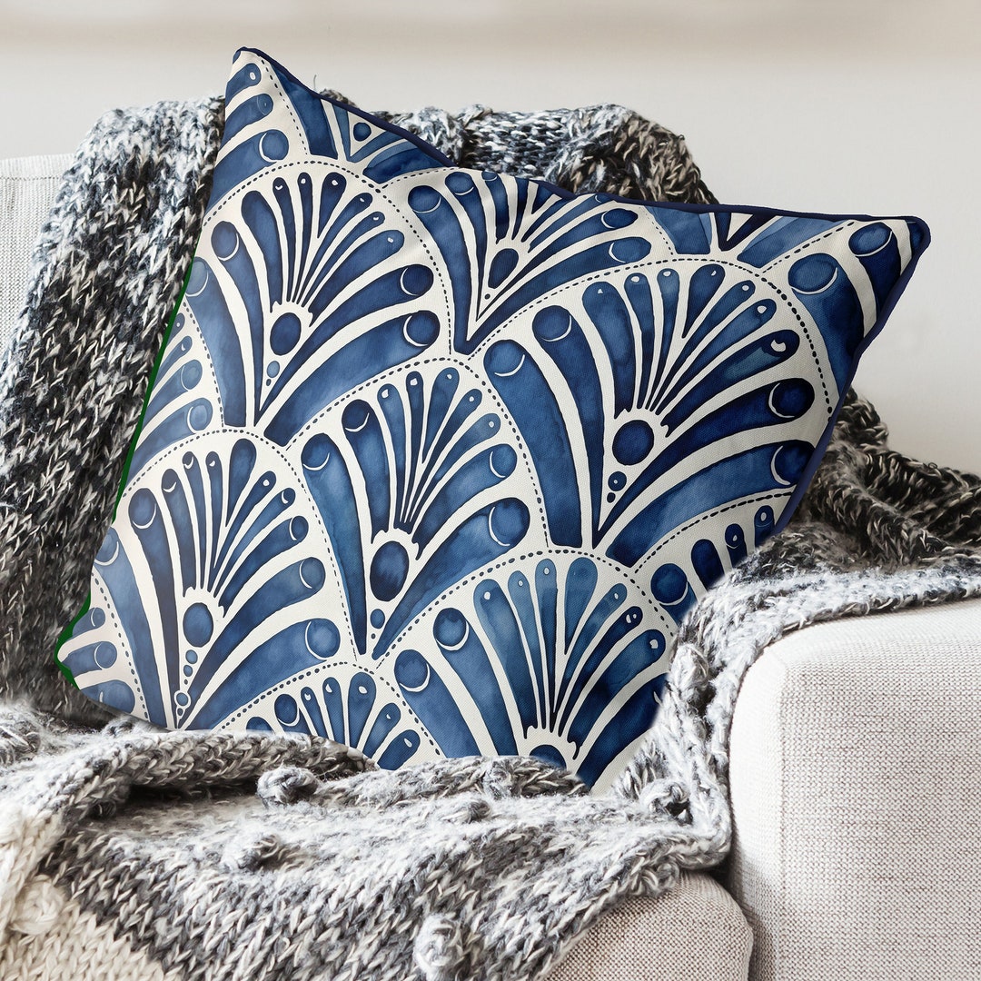 Hamptons Style Pillows, Blue and White Pillow Cover, Coastal Scatter ...