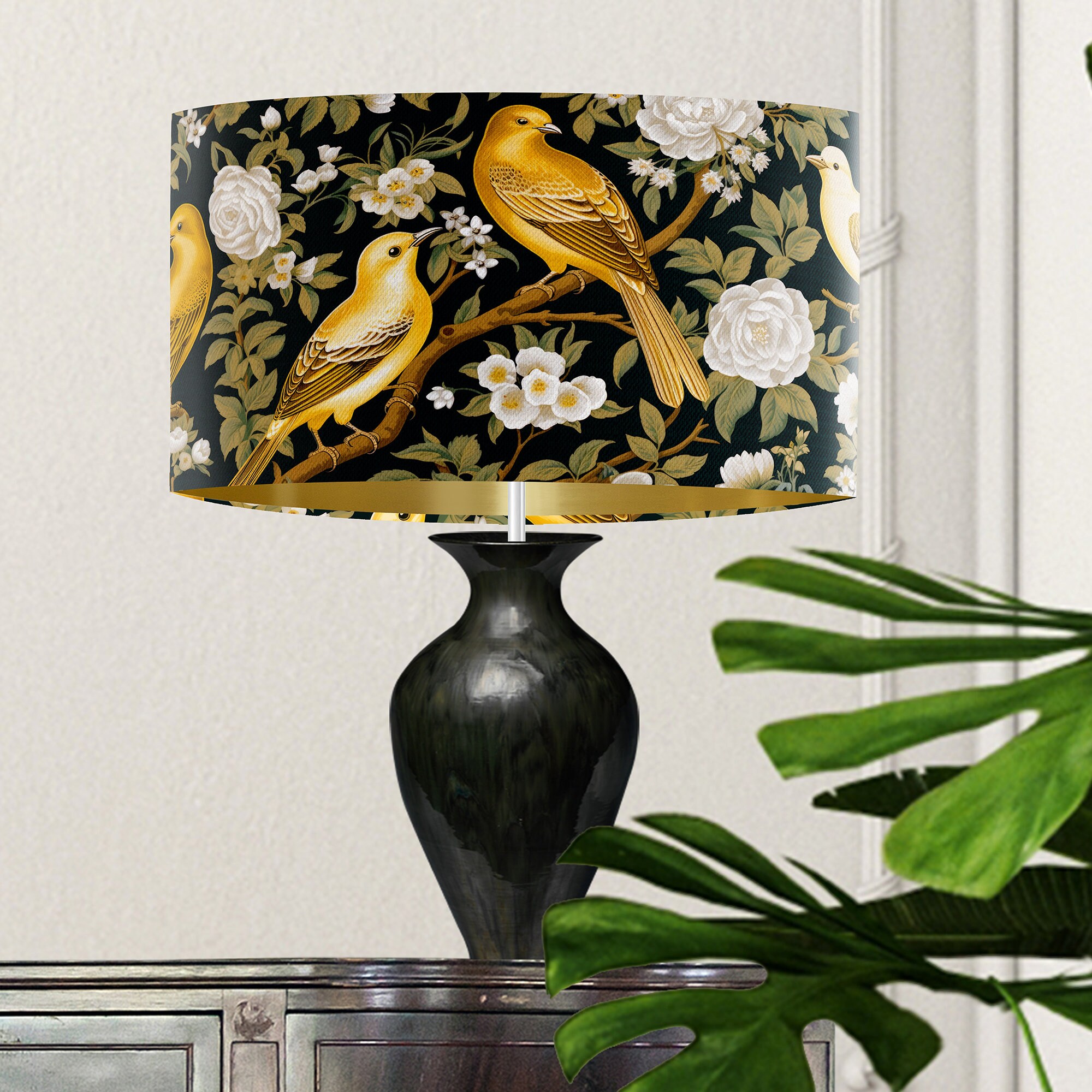 Vintage Tall Drum Lamp Shades 11 Inch Drum Shade Set Of 2 Vintage