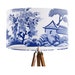 Oriental Lampshade, Blue and White Chinese Pagoda Printed Lampshade ...