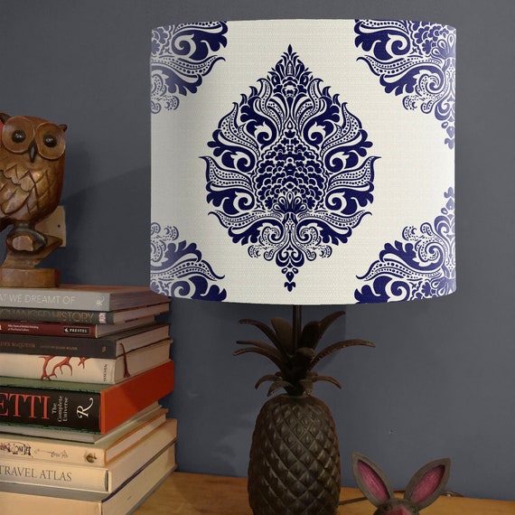 Blue and White Lamp Shade Pendant Design Lampshade Hamptons - Etsy