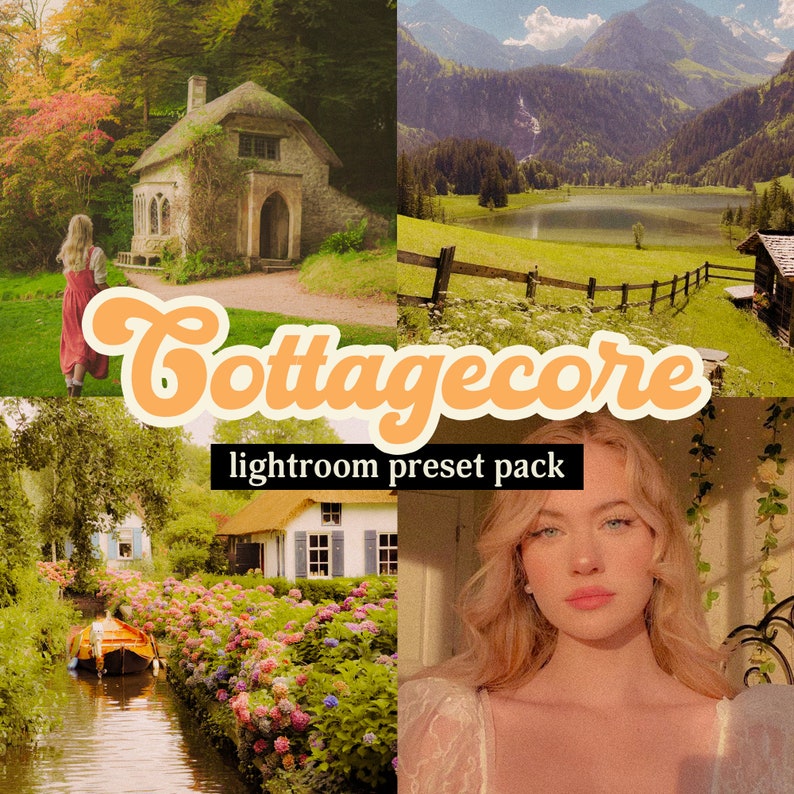 4 COTTAGECORE Lightroom Presets (mobile + Desktop) | Vintage Aesthetic ...