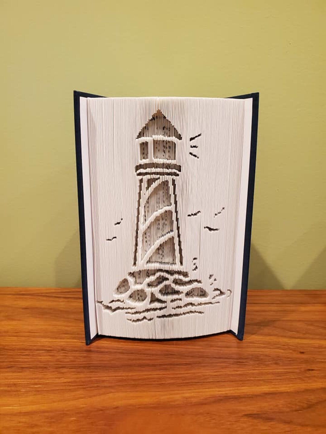 Lighthouse Cut and Fold Book Fold Pattern - Etsy