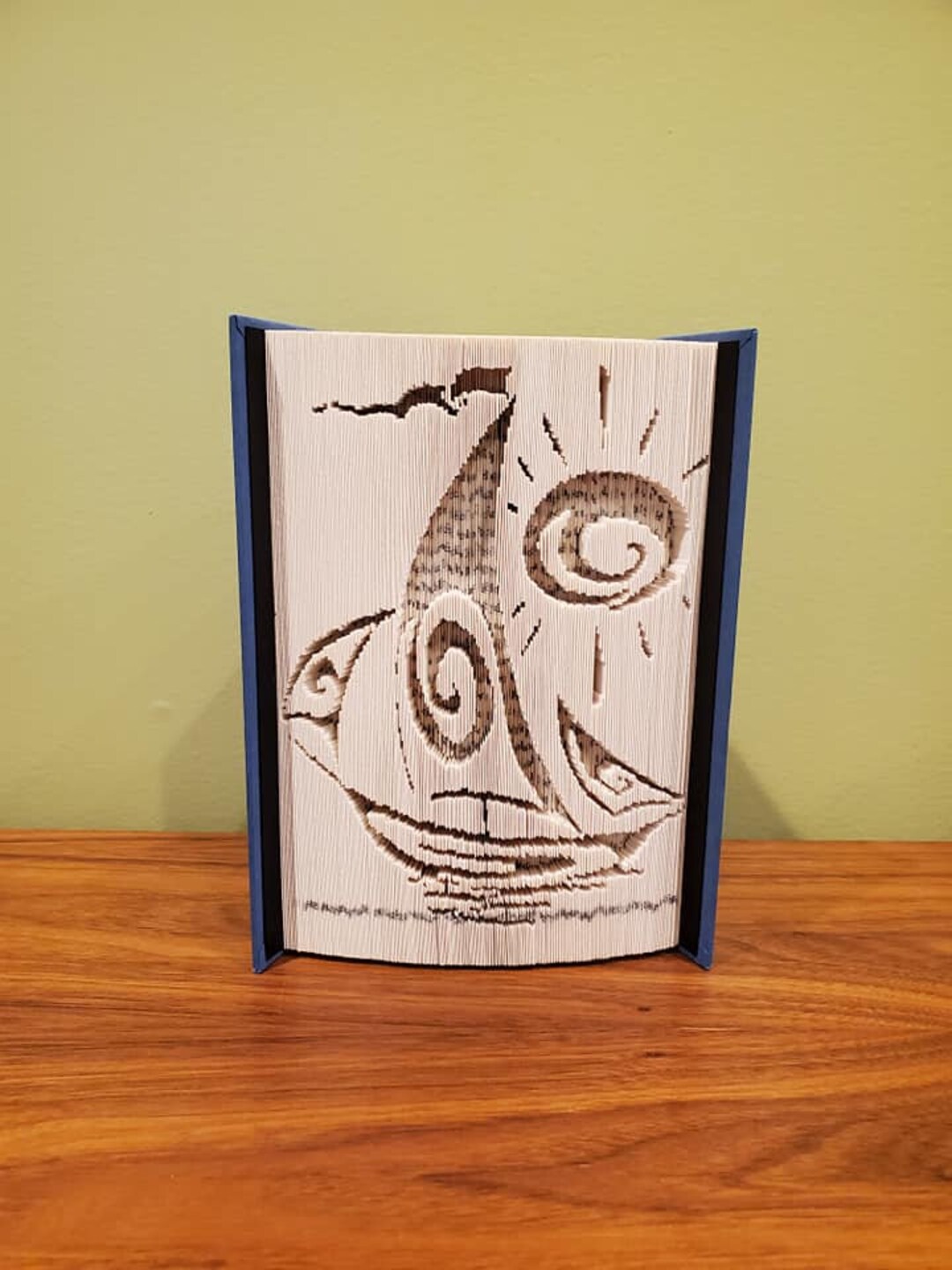Boat Cut and Fold Book Fold Pattern - Etsy