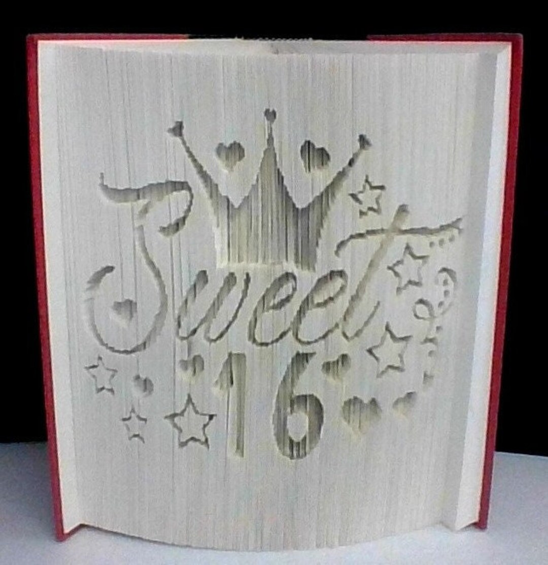 Sweet 16 Cut and Fold Book Fold Pattern - Etsy